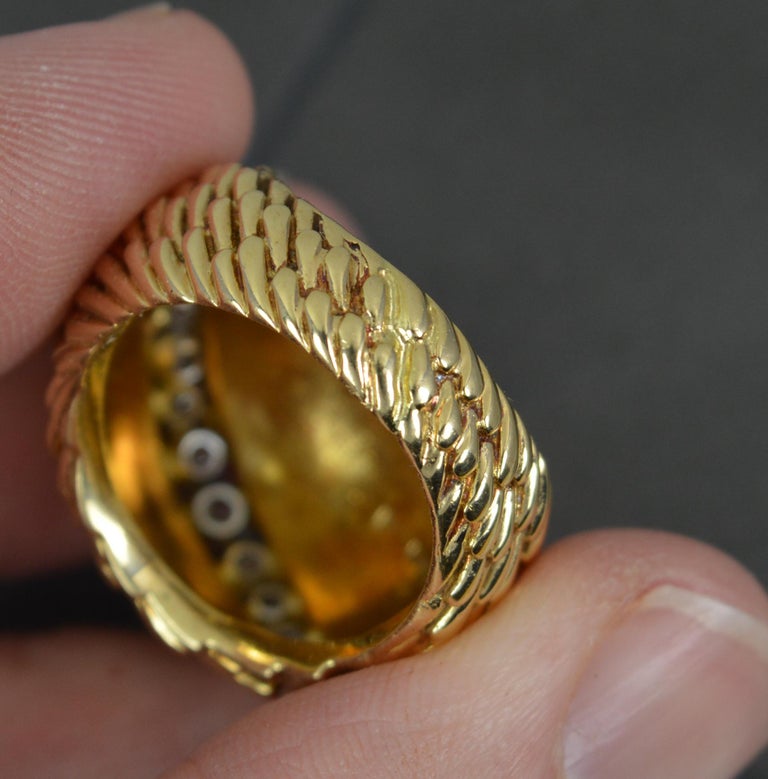 Vintage 1983 KUTCHINSKY 18 Carat Gold and Diamond Bombe Cocktail ...
