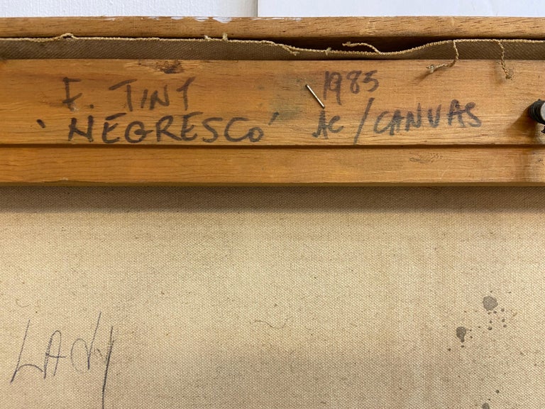 Vintage 1985 Francine Tint Large Abstract Expressionist Contemporary ...