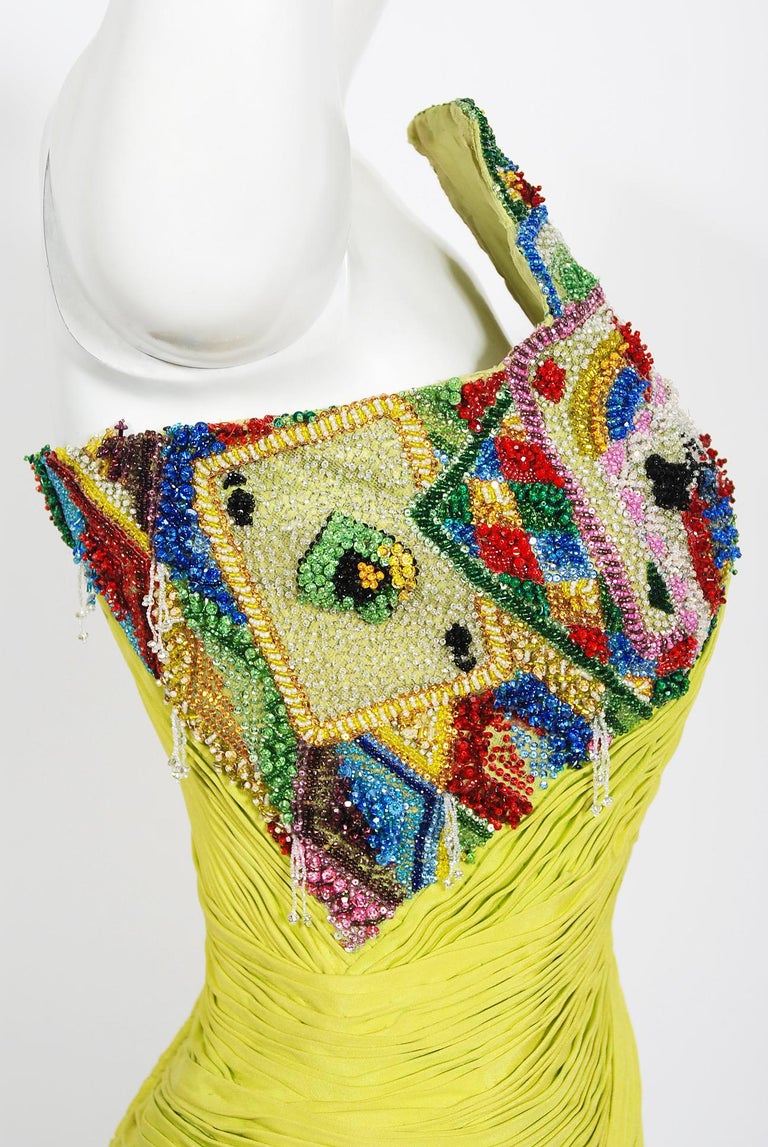 Vintage 1990 Gianni Versace Couture Beaded Playing Cards Novelty ...