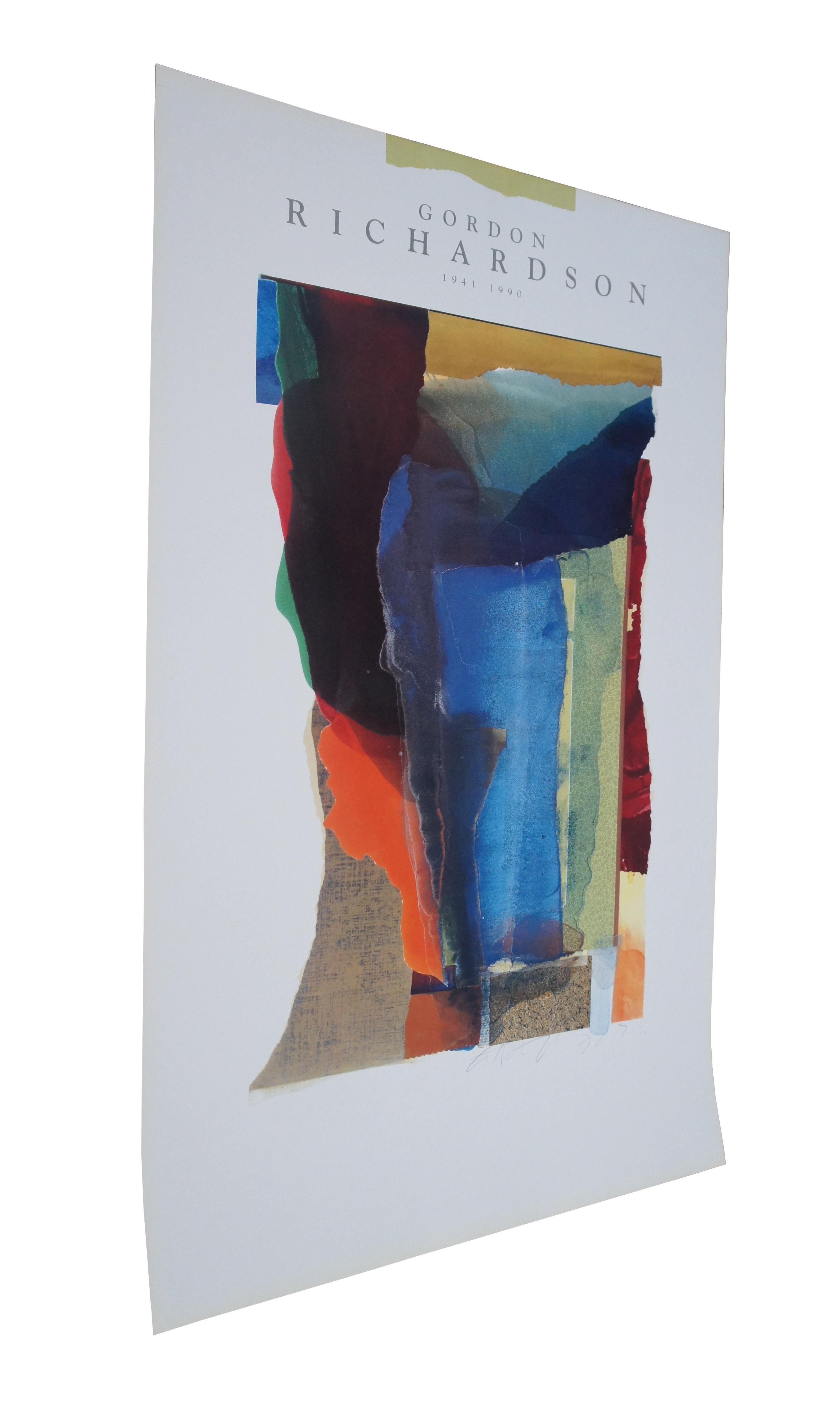 Vintage 1990 Gordon Richardson Abstract Pencil Signed Memorial Art ...
