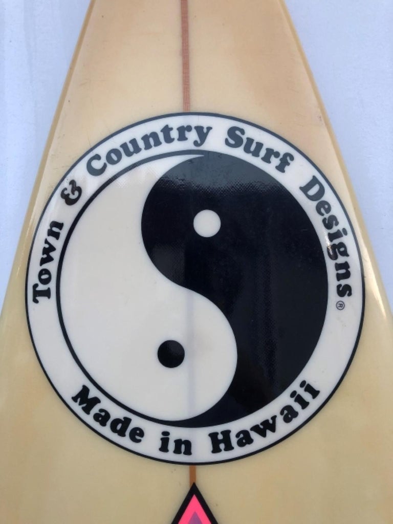 Vintage 1990s Doug Jensen Personal Town and Country Surfboard by Don ...