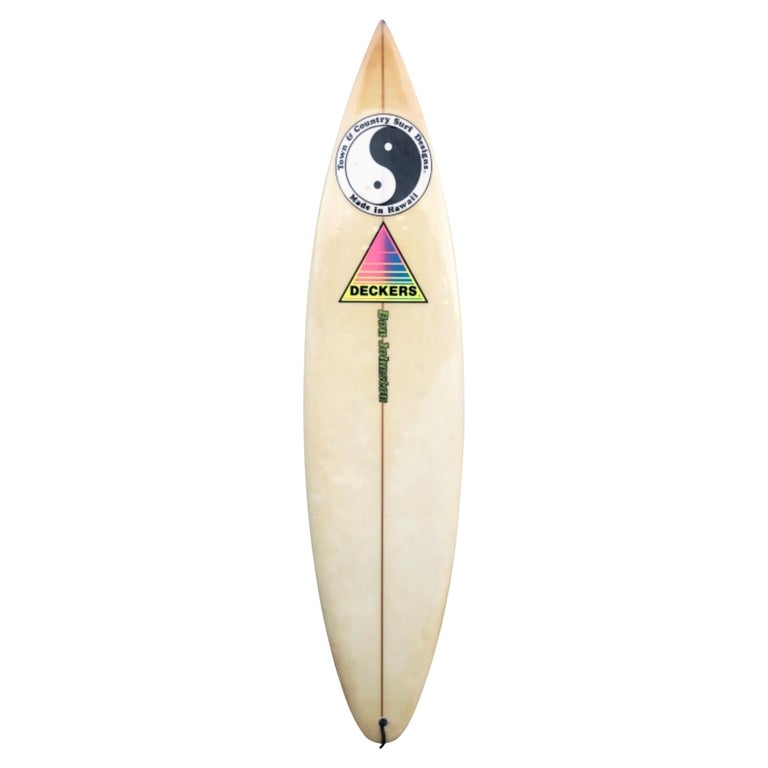 Vintage 1990s Doug Jensen Personal Town and Country Surfboard by Don ...