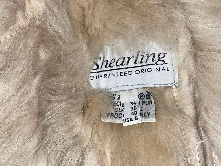 Vintage 1990's Gold Leather and Shearling Armor Gladiator Long Coat For ...