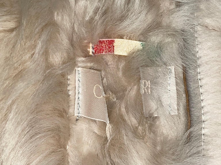 Vintage 1990's Gold Leather and Shearling Armor Gladiator Long Coat For ...