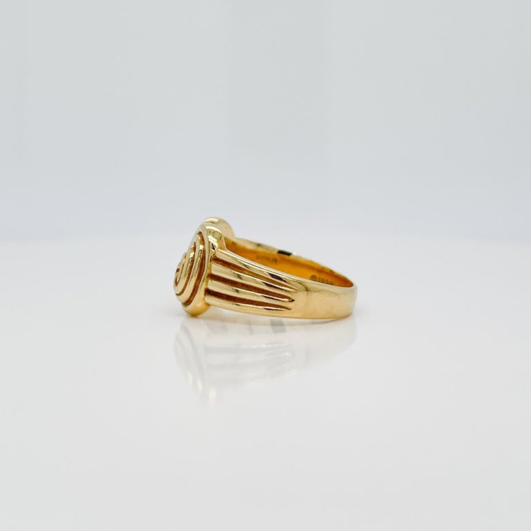 Vintage 1990s Tiffany and Co. 18 Karat Gold 'Spiro Swirl' Ring Size 6 ...