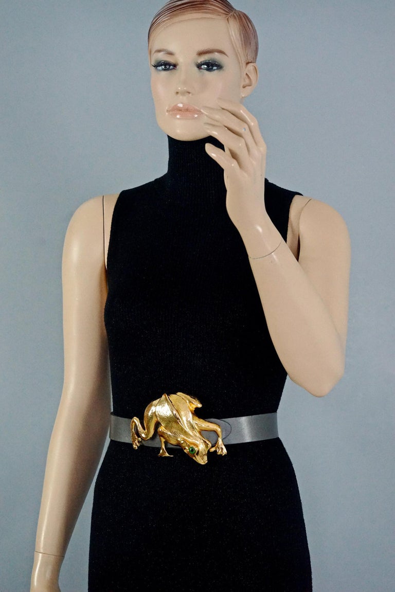 Vintage 1991 CHRISTOPHER ROSS Sculpture Frog Belt Buckle For Sale at ...