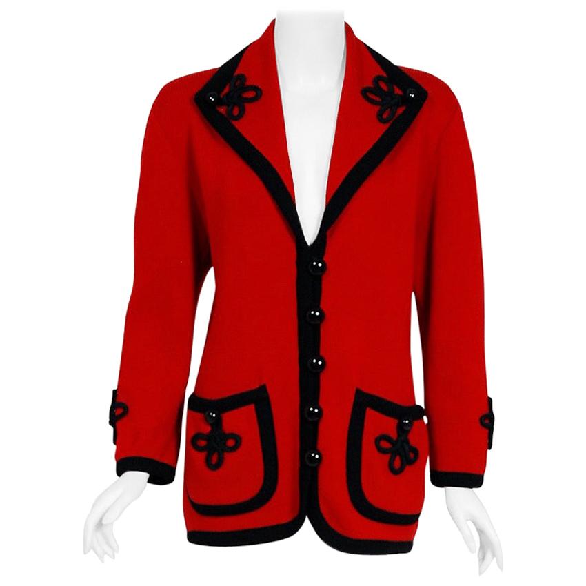 Fendi Vintage Black and White Fuzzy Textured Knit Zucca Pattern ...