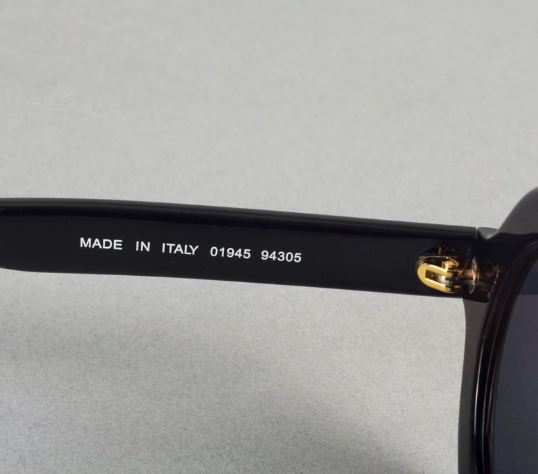 Vintage 1993 Iconic CHANEL PARIS CC Logo Round Black Sunglasses For ...