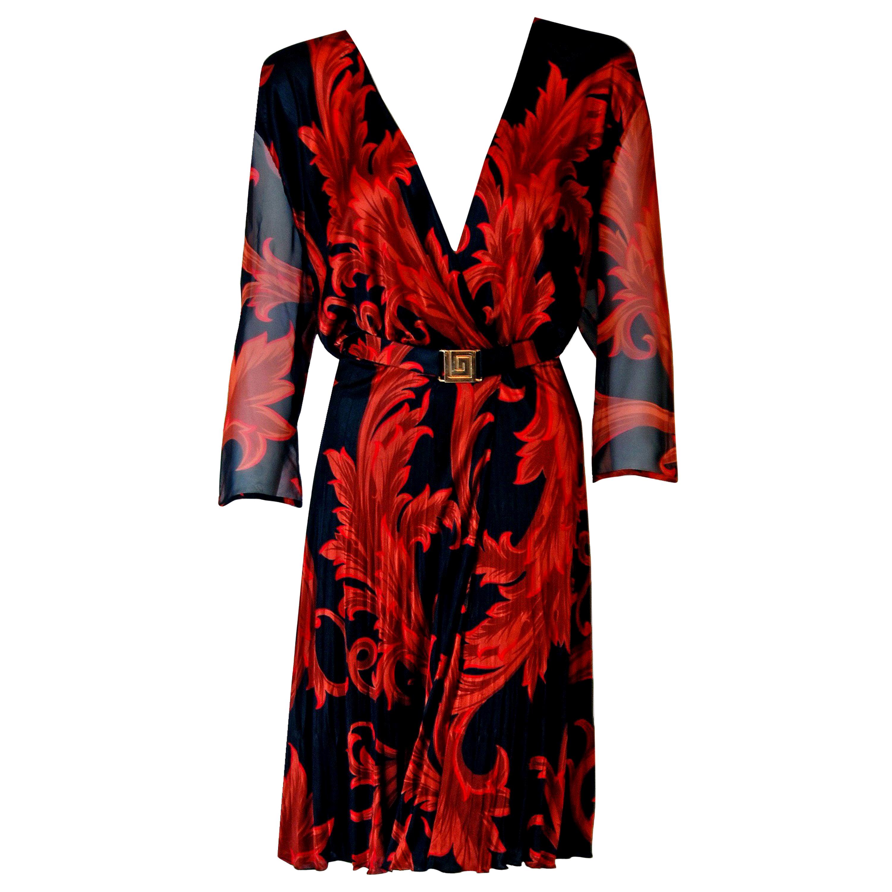 Gianni Versace New Leather Dress with Chain Trim For Sale at 1stDibs