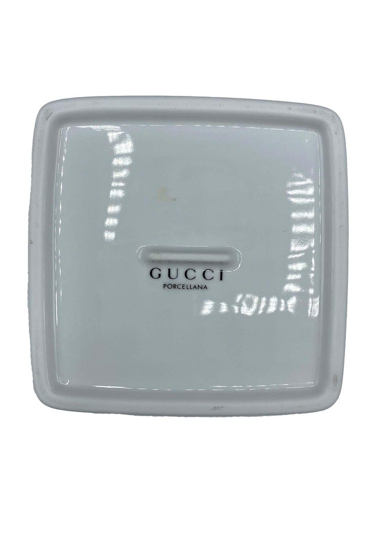 Vintage 1994 Gucci Blue Porcelain Box at 1stDibs