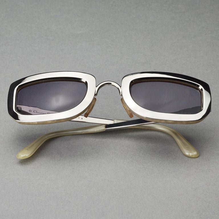 Vintage 1995 CHRISTIAN DIOR Silver Chrome Futuristic Sunglasses at ...