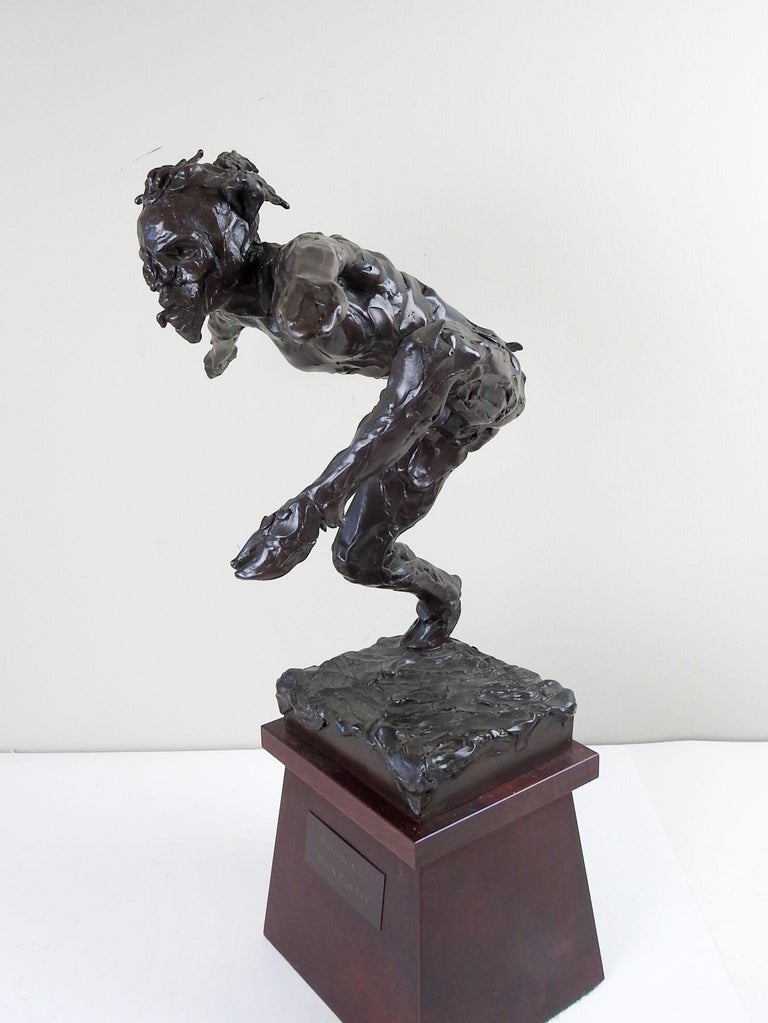 Vintage 1996 Mythical Dancing Creature Bronze Sculpture For Sale at 1stDibs