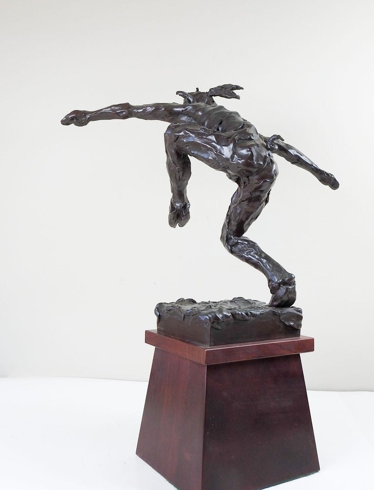Vintage 1996 Mythical Dancing Creature Bronze Sculpture For Sale at 1stDibs