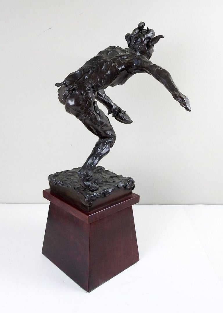 Vintage 1996 Mythical Dancing Creature Bronze Sculpture For Sale at 1stDibs