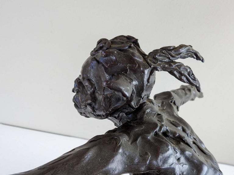 Vintage 1996 Mythical Dancing Creature Bronze Sculpture For Sale at 1stDibs