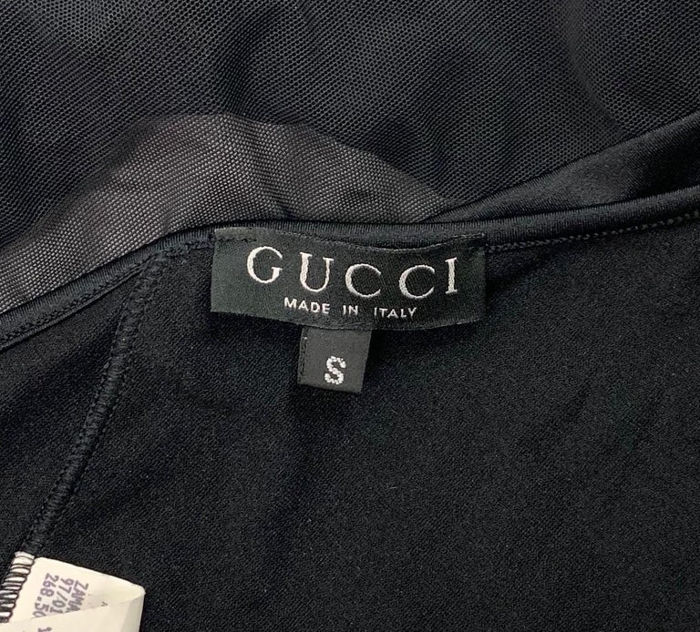 Vintage 1997 Gucci Tom Ford Sheer Black Mesh Nylon Bodysuit Swimsuit ...