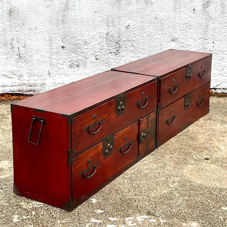 Vintage 19th Century Asian Stacking Tansu Cabinets For Sale at 1stDibs