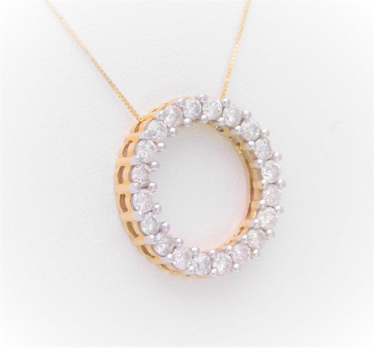 Vintage 2 Carat Diamond “Circle of Love” Pendant Necklace at 1stDibs ...