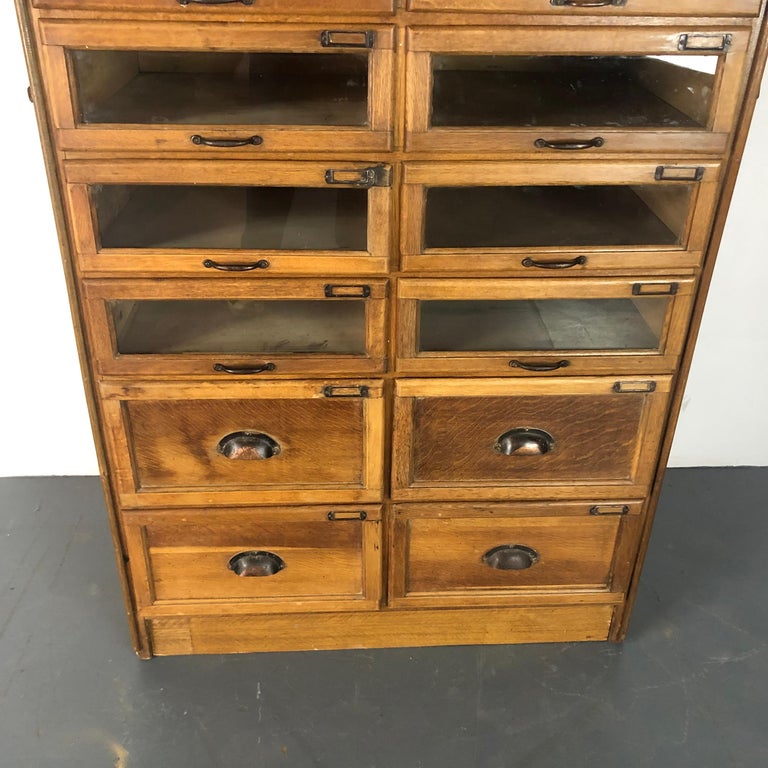 Vintage 20 Drawer Haberdashery Cabinet Shop Display at 1stDibs