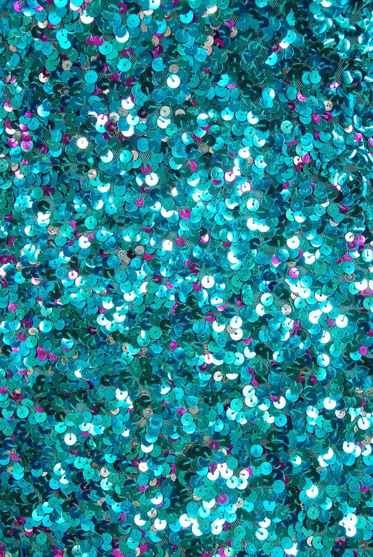 Vintage 2000 Dolce and Gabbana 'Legally Blonde' Blue Sequin Bodycon Bra ...