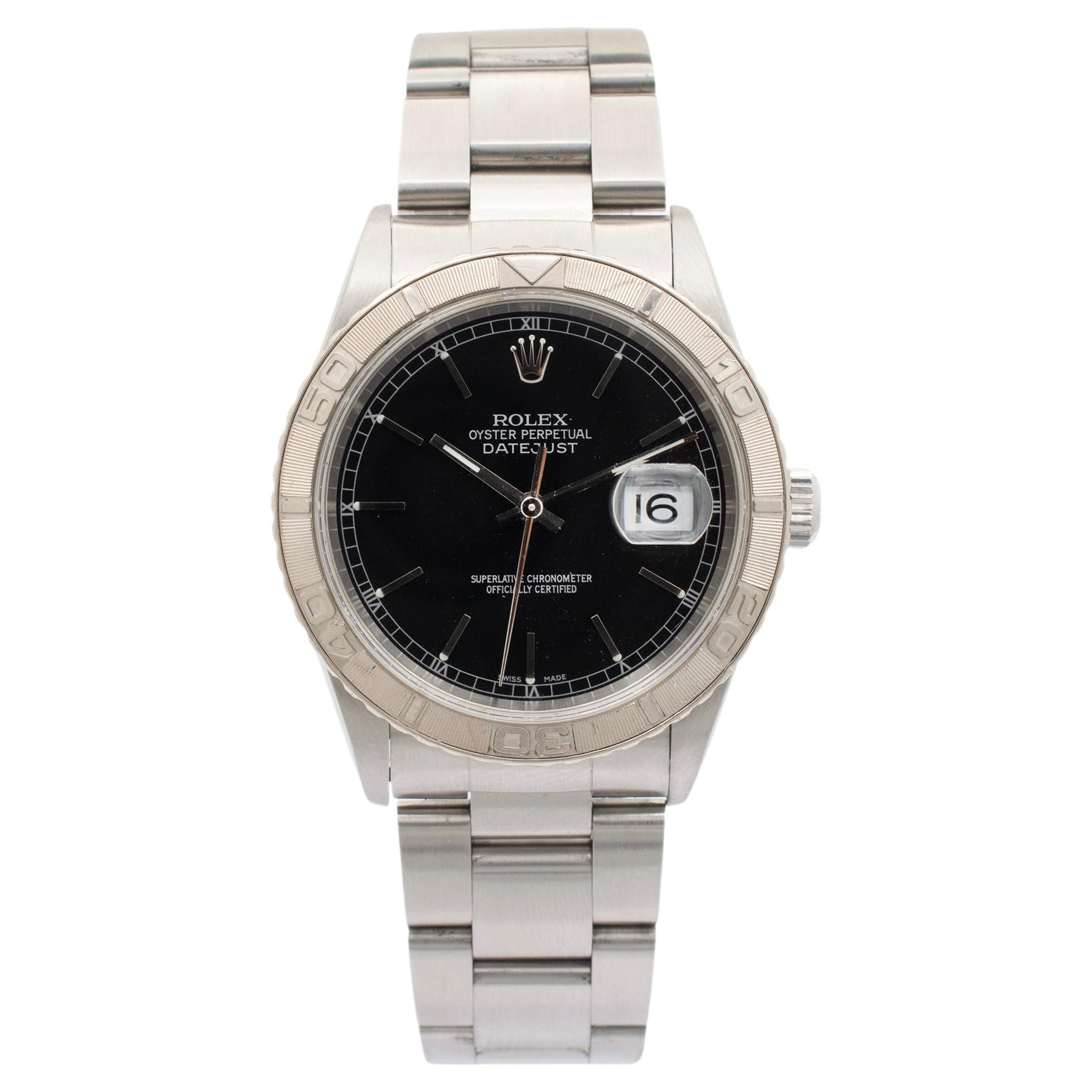 Vintage 2002 Rolex Datejust Turn-O-Graph 16264 36MM Stainless Steel ...