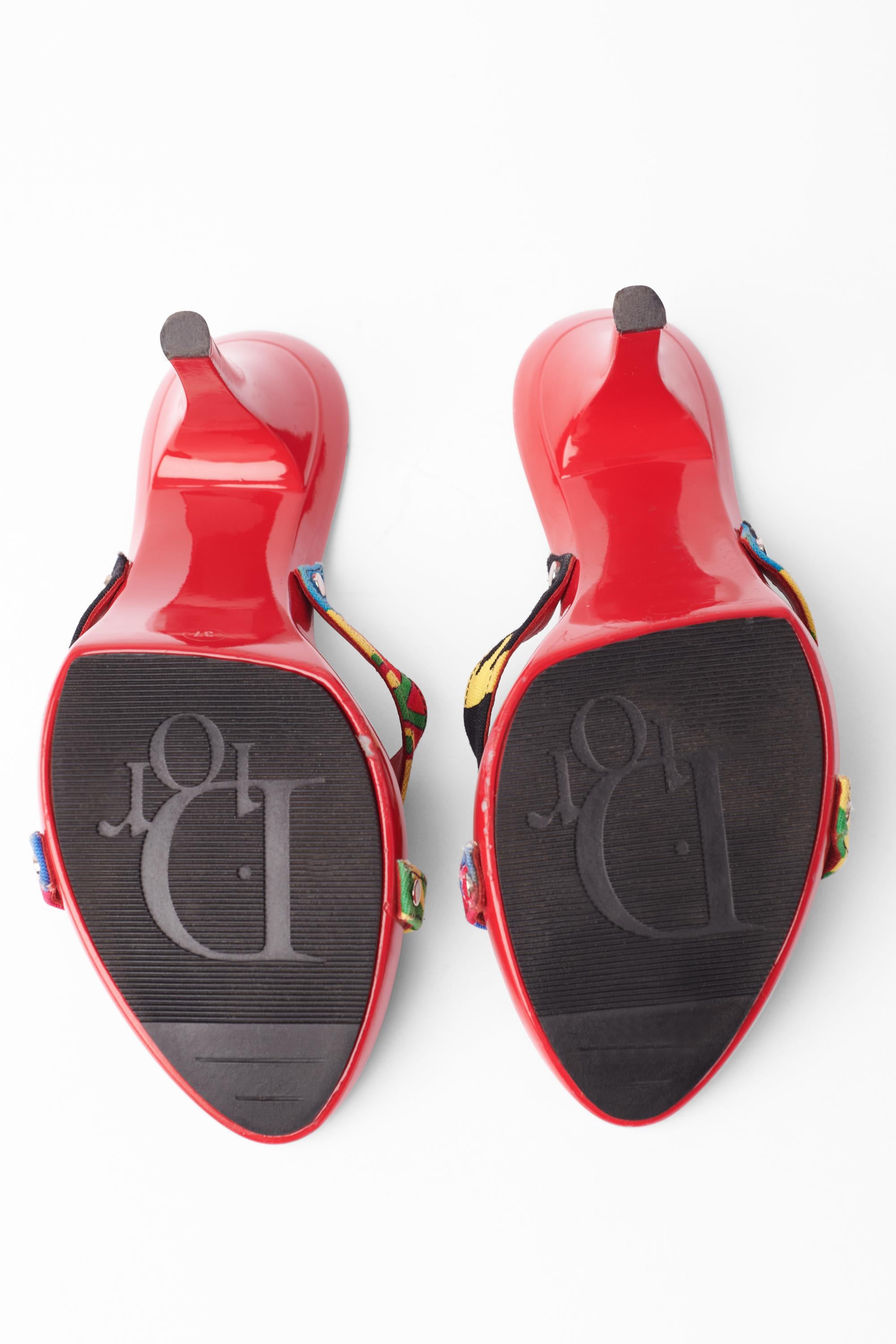 Vintage Christian Dior 2004 Rasta Heels For Sale at 1stDibs