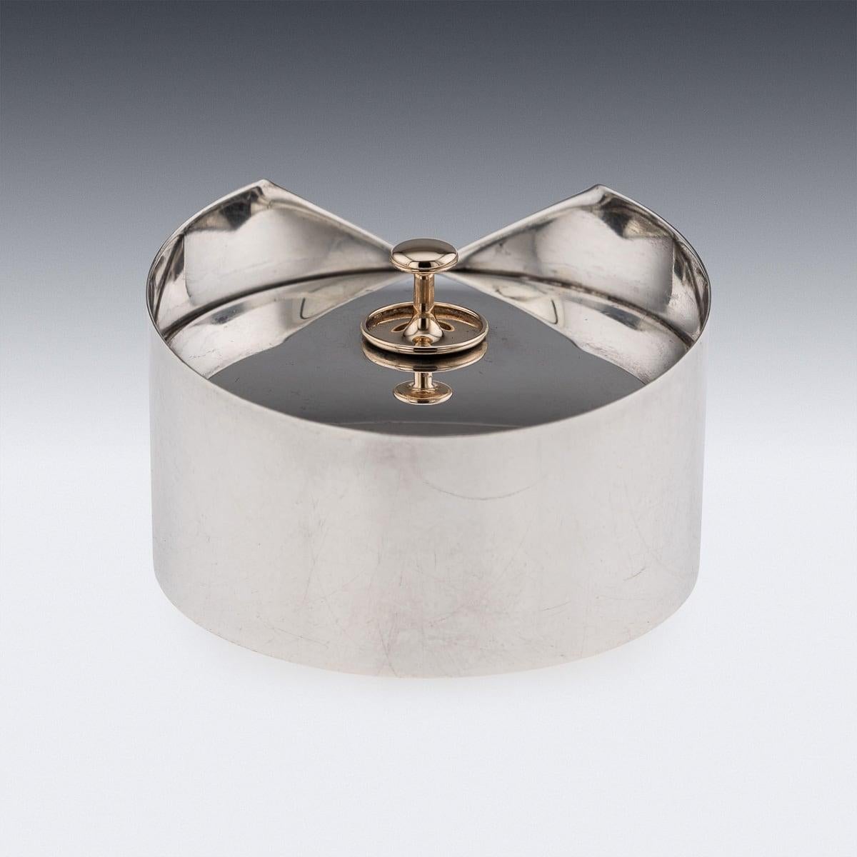 Vintage 20th Century Cartier Solid Silver Trinket Box For Sale at 1stDibs