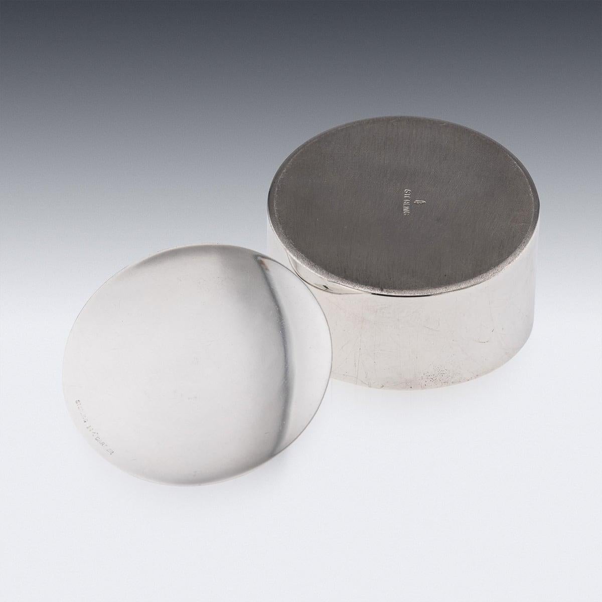 Vintage 20th Century Cartier Solid Silver Trinket Box For Sale at 1stDibs