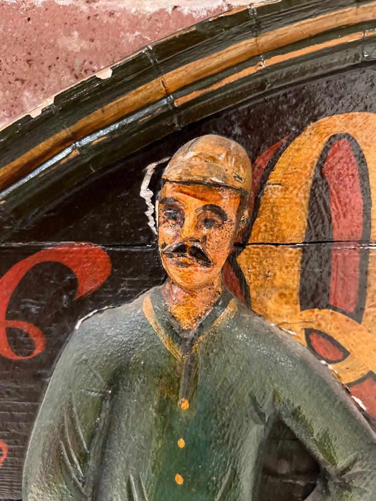 Vintage 20th Century Hand Painted Trade Wood Sign, Tennis at 1stDibs