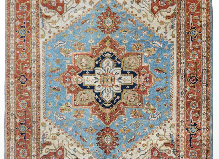 Hand Knotted Heriz-Style Rug For Sale at 1stDibs