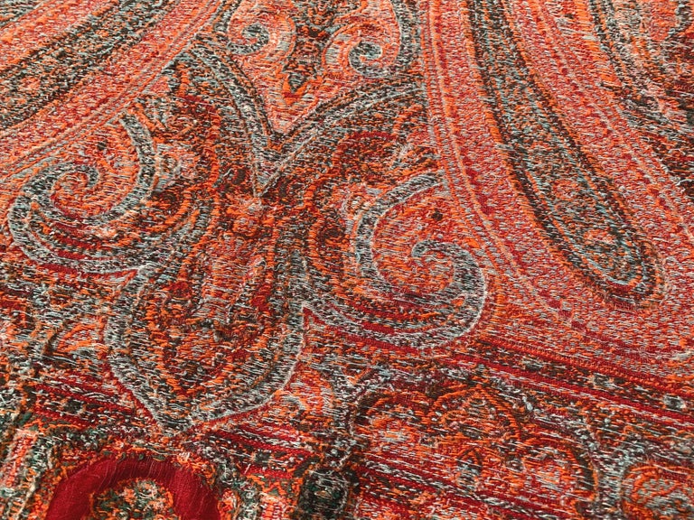 Vintage 20th Century Paisley Throw For Sale at 1stDibs