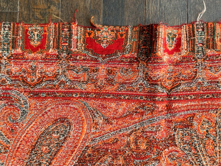 Vintage 20th Century Paisley Throw For Sale at 1stDibs