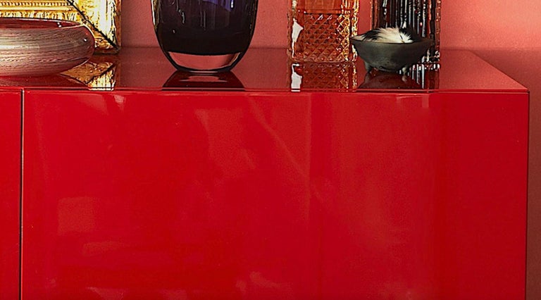 Early 21st Century Red Lacquer Bar/Cabinet, Piero Lissoni at 1stDibs