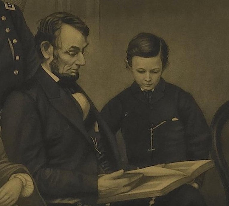 Vintage 20th Century Reprint of 1865 "Lincoln Family" Engraving For ...