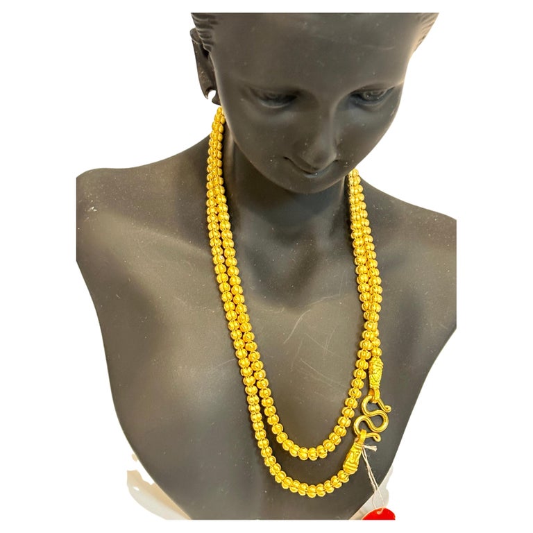 Vintage 23 Karat Yellow Gold 30.4 Gm Chain Necklace, S Shape Hook at ...