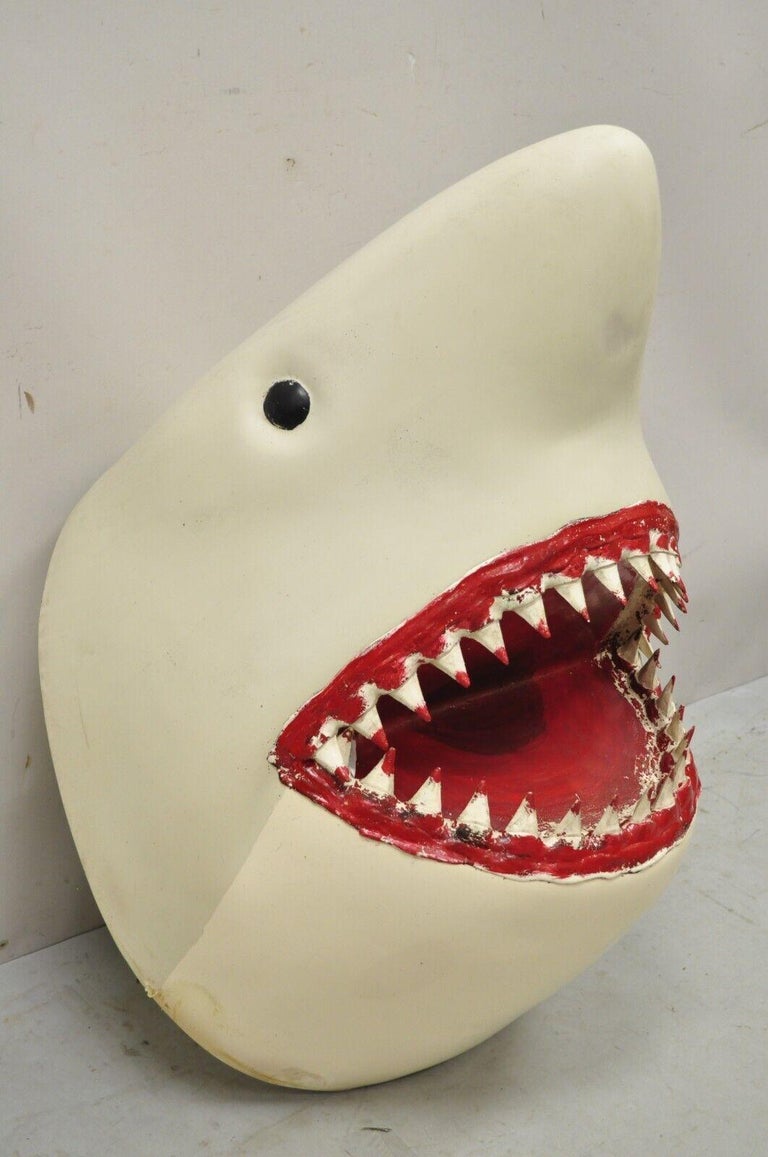 Vintage Molded Rubber Jaws Great White Shark Replica Movie Prop For ...