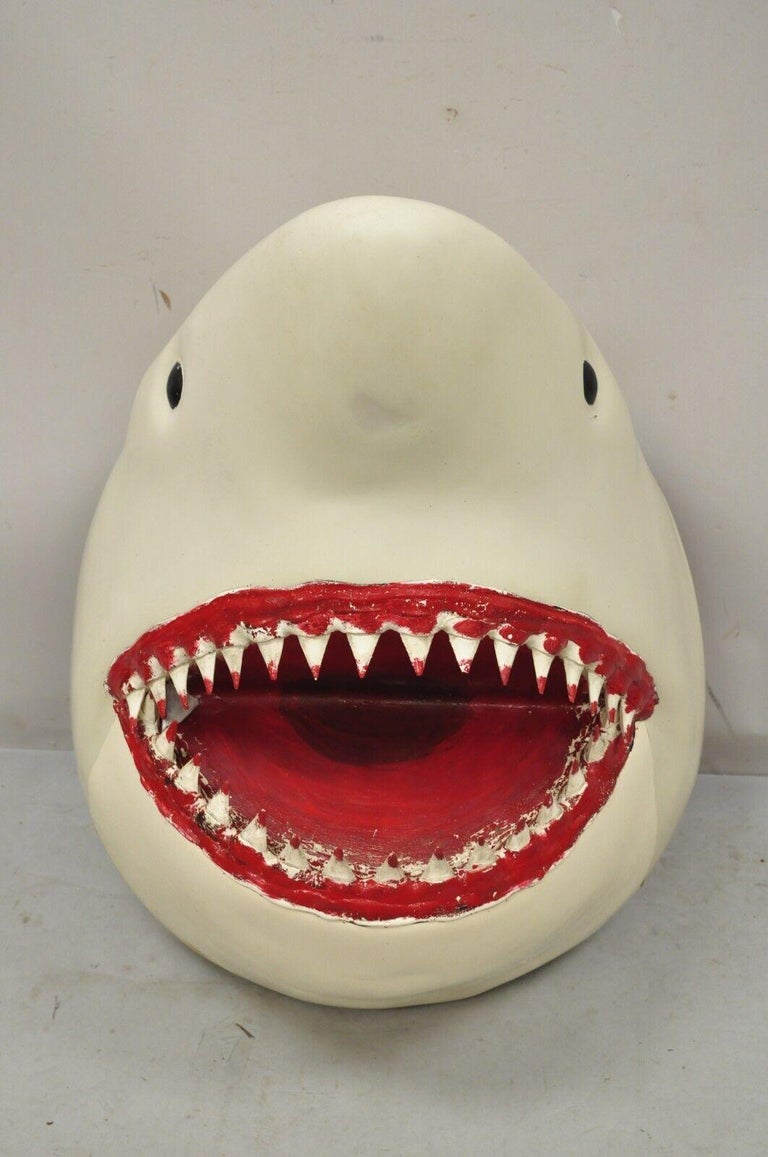 Vintage Moulded Rubber Jaws Great White Shark Replica Film Prop For ...