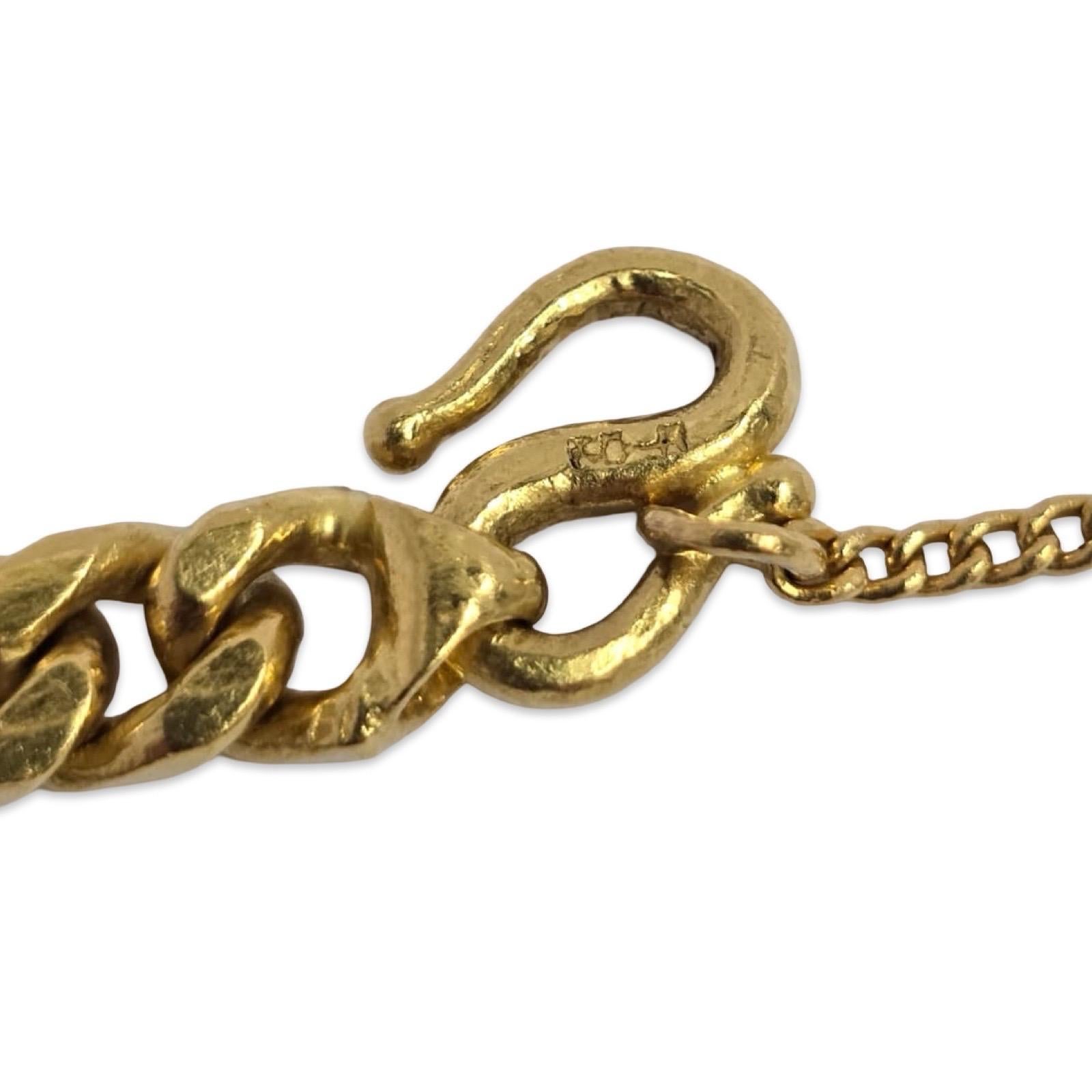 Vintage 23K High-Purity Gold and Green Jade Panel Bracelet For Sale at ...