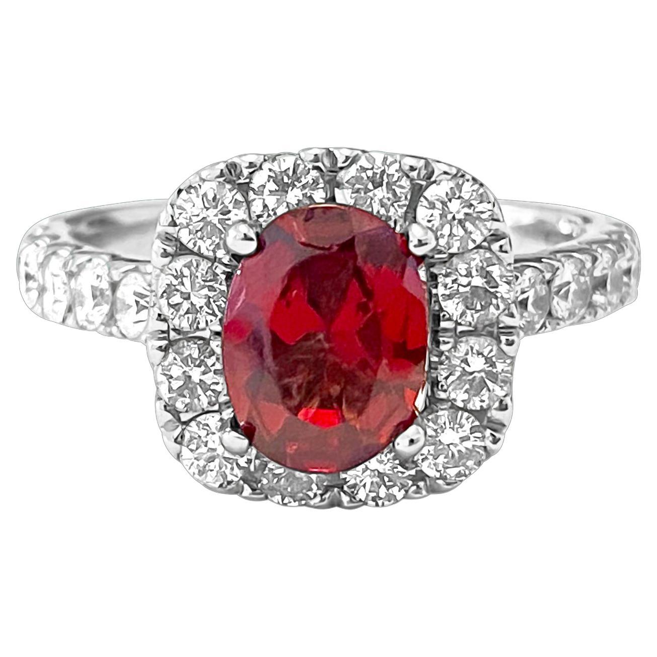 Antique Bohemian Garnet Cocktail Ring at 1stDibs