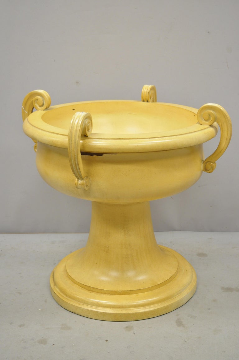 Vintage Fiberglass Urn Form Dining Table Pedestal Base For Sale at 1stDibs