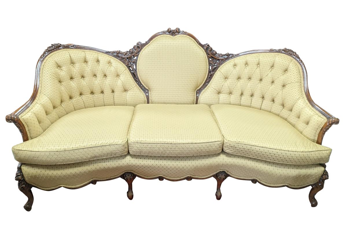 Vintage 3 Piece French Style Parlor Set For Sale at 1stDibs