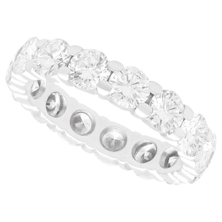 Vintage 3.75ct Diamond and 18ct White Gold Full Eternity Ring For Sale ...