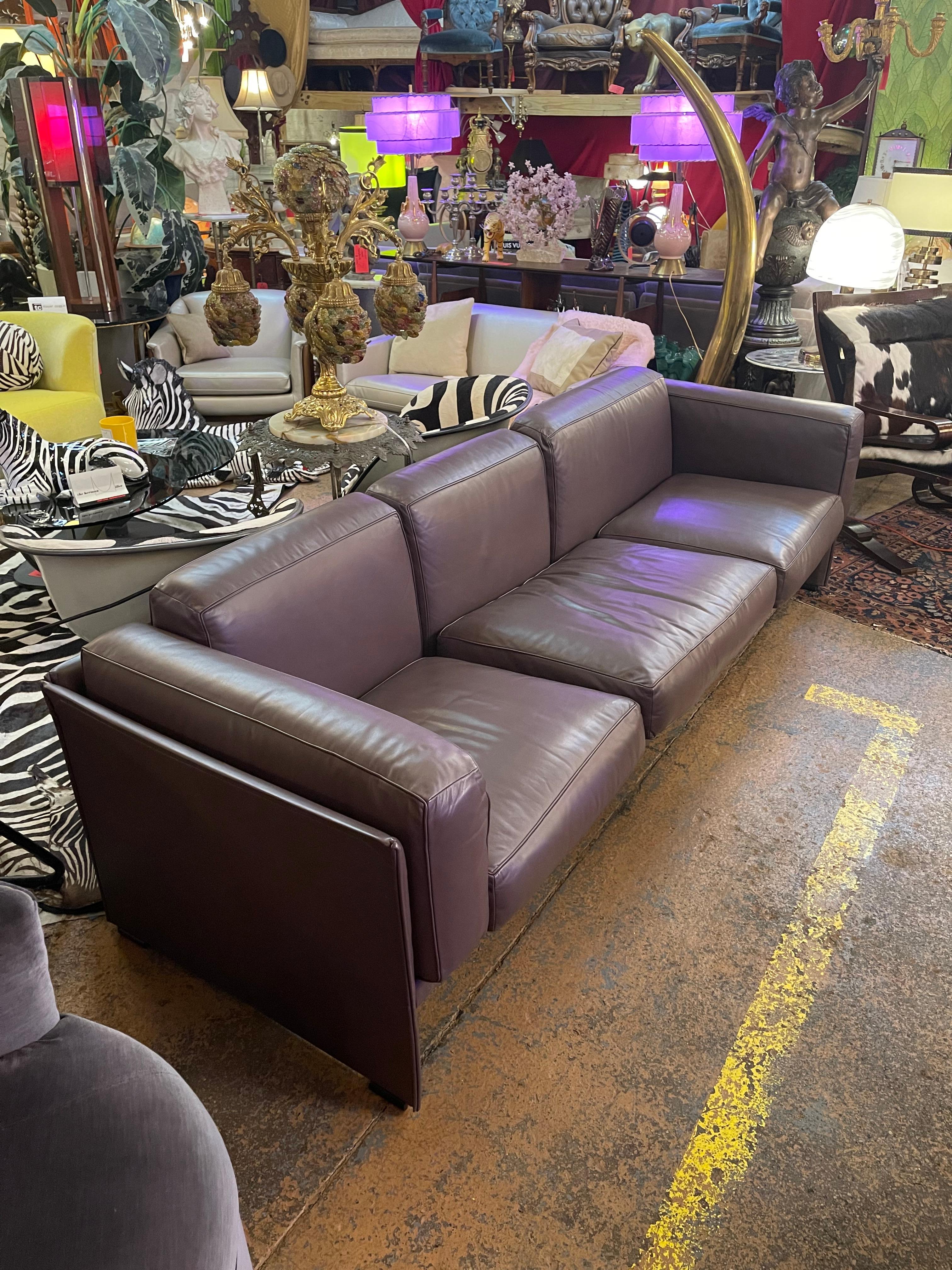 Mid Century Modern 405 Duc Sofa by Mario Bellini for Cassina in Plum ...