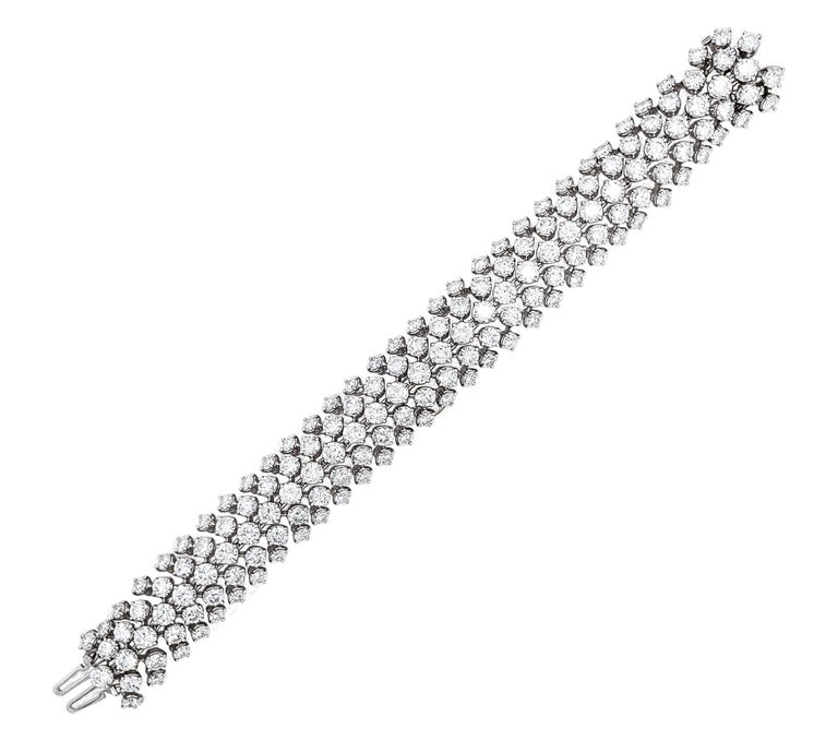 5-Row Diamond Platinum Bracelet, circa 1940s For Sale at 1stDibs | 50 ...
