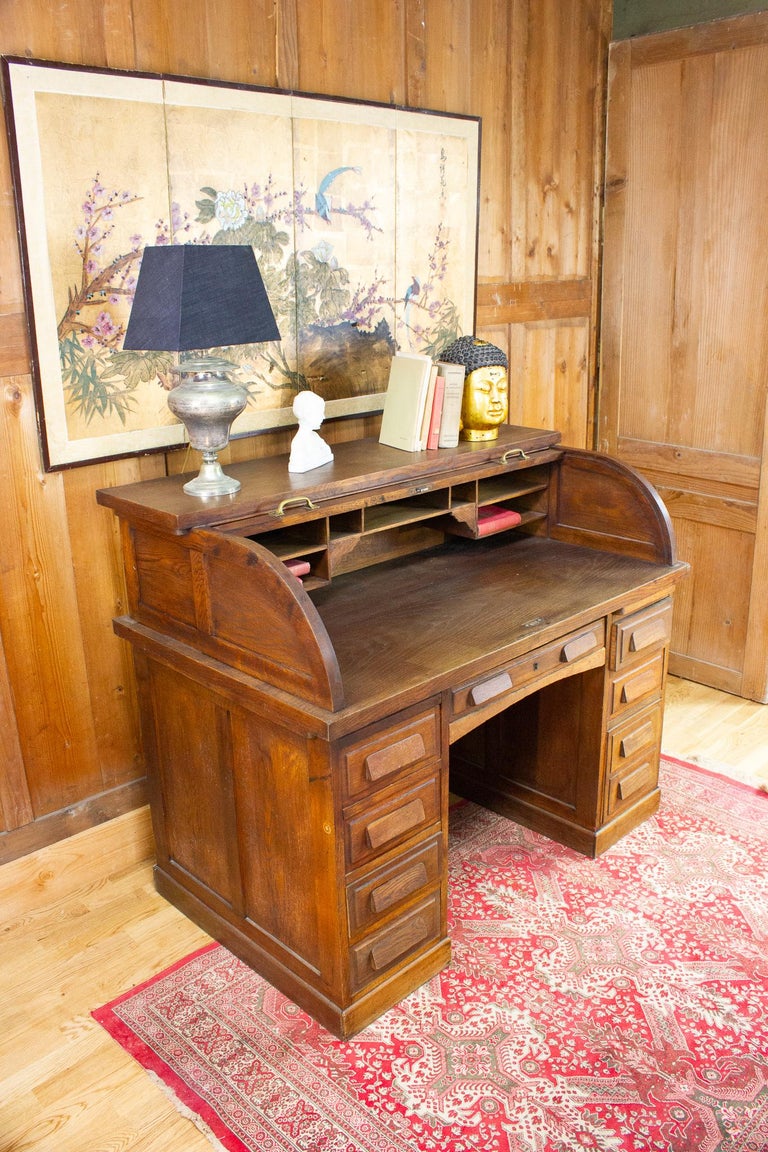 Vintage 50's American Curtain Desk at 1stDibs | 50s desk, 50's desk