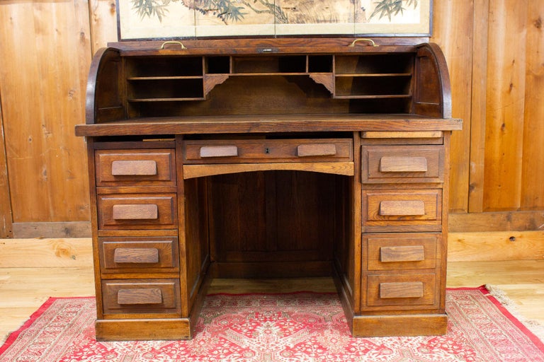Vintage 50's American Curtain Desk at 1stDibs | 50s desk, 50's desk