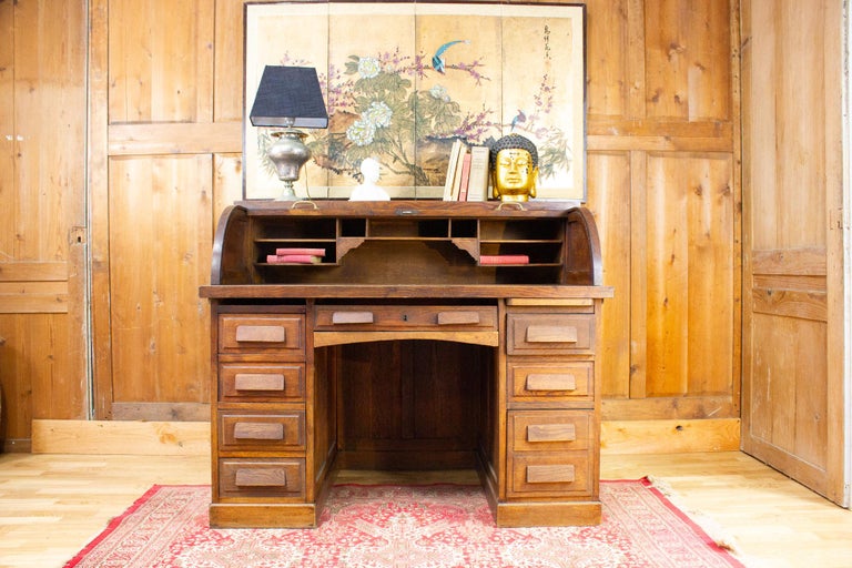 Vintage 50's American Curtain Desk at 1stDibs | 50s desk, 50's desk