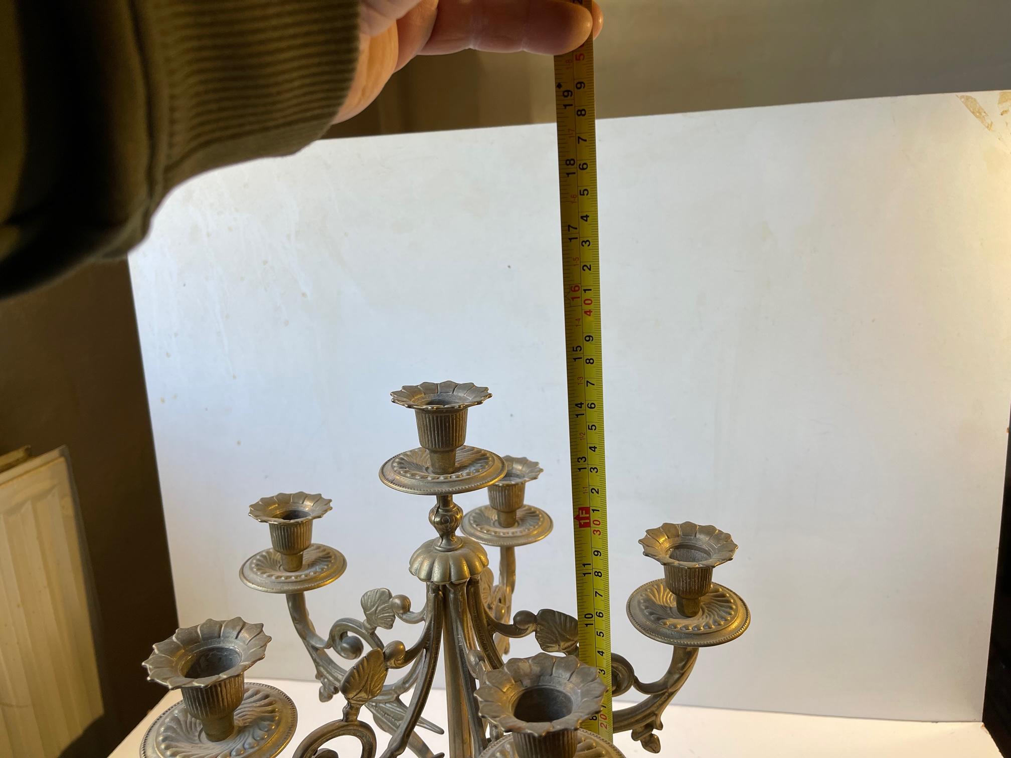 Vintage 6 Arm Italian Candelabra in Brass at 1stDibs | 6 arm candelabra ...