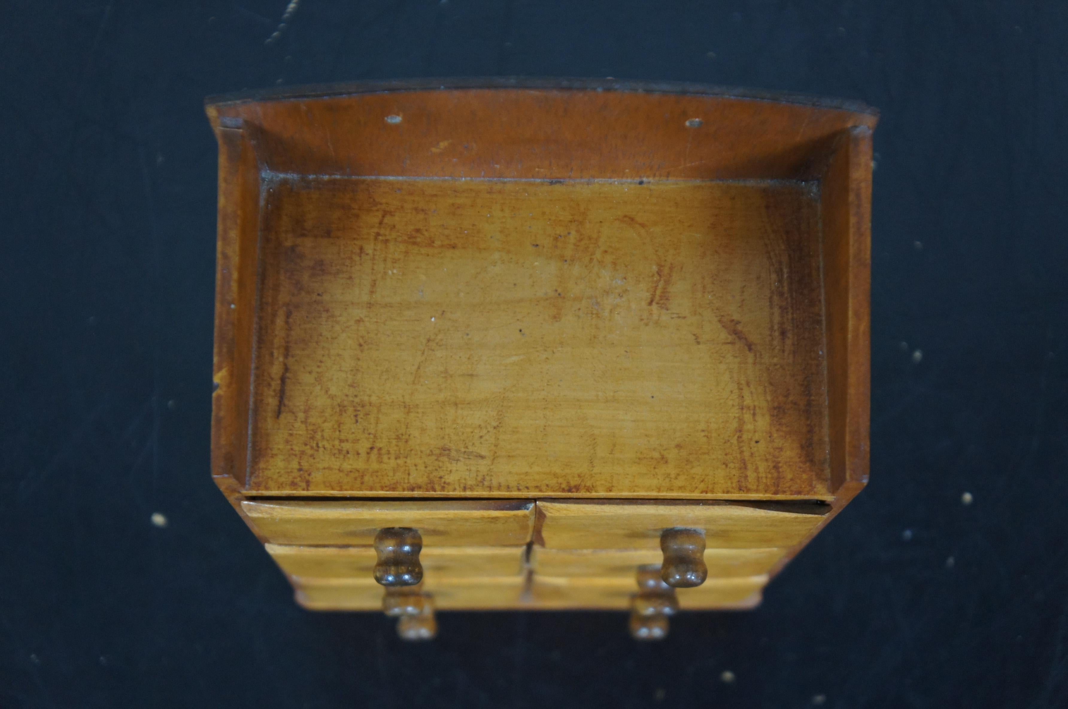 Vintage 6 Drawer Farmhouse Kitchen Poplar Apothecary Spice Box Rack ...