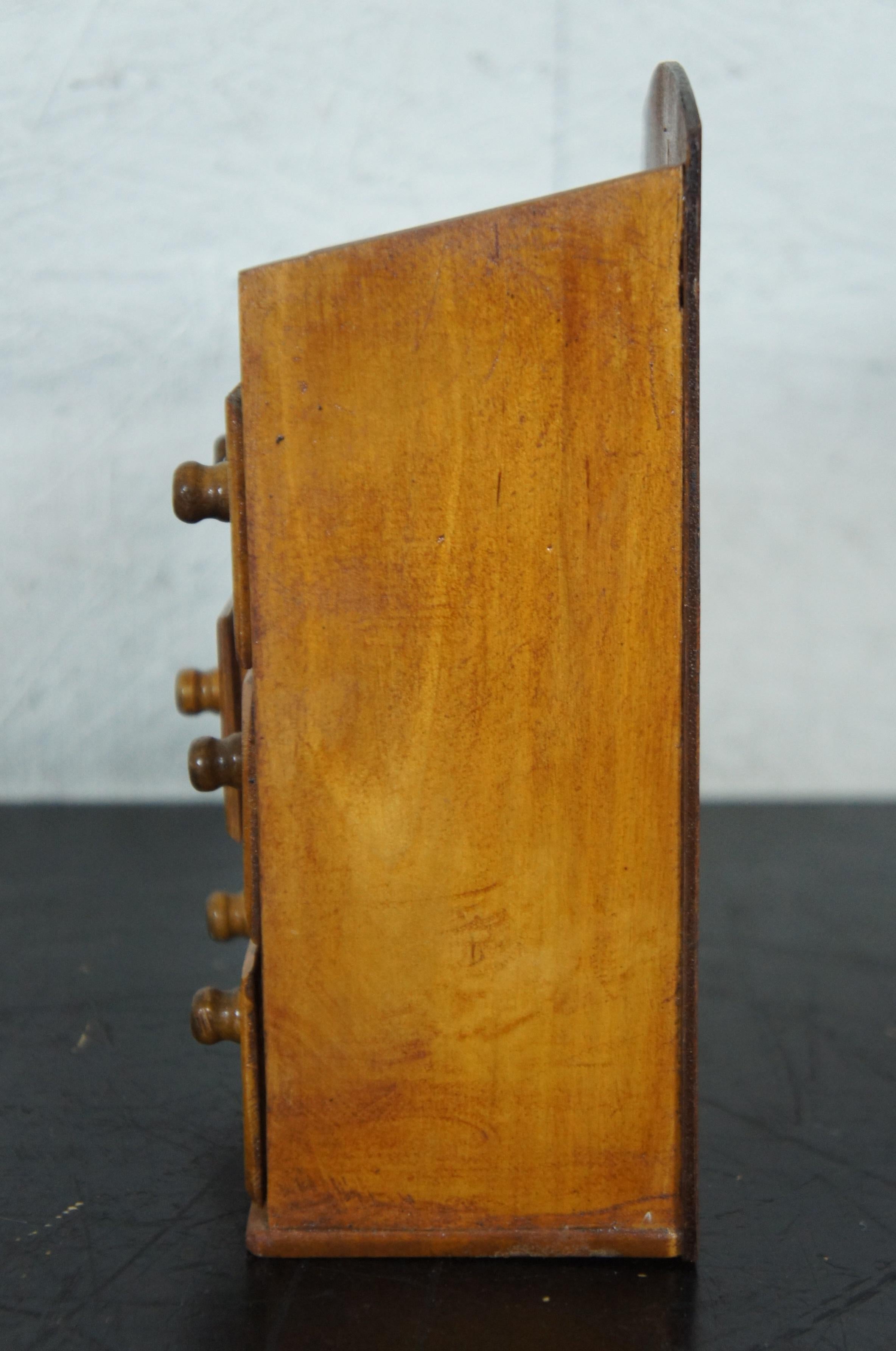 Vintage 6 Drawer Farmhouse Kitchen Poplar Apothecary Spice Box Rack ...